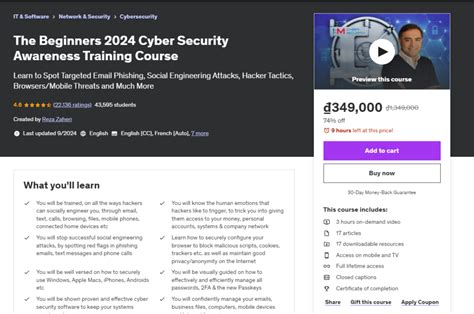 [share] The Beginners 2024 Cyber Security Awareness Training Course