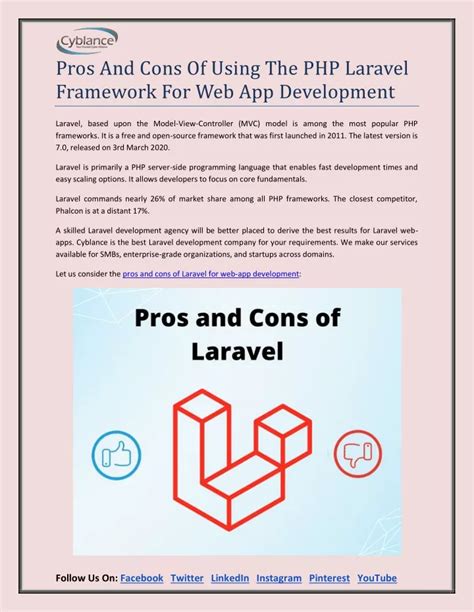 Ppt Pros And Cons Of Using The Php Laravel Framework For Web App
