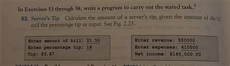 solved in exercises 53 ﻿through 58 ﻿write a program to