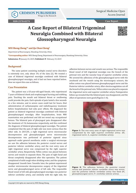 A Case Report Of Bilateral Trigeminal Neuralgia Combined With Bilateral Glossopharyngeal
