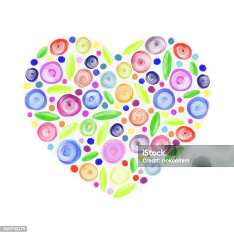 손으로 그린 수채화 꽃 심장 배경 발렌타인 데이 어머니의 날 생일 청첩장 판매 전단지에 대 한 꽃 벡터 디자인 요소 꽃 식물에 대한 스톡 벡터 아트 및 기타 이미지 Istock