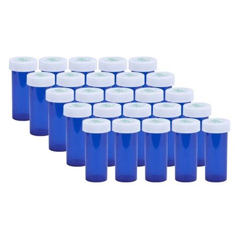 Oasis Blue Prescription Vials 8 Dram 25 Per Pack Vial8d Bzx25 Zoro