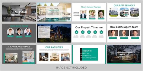 Premium Vector Vector Real Estate Powerpoint Presentation Template