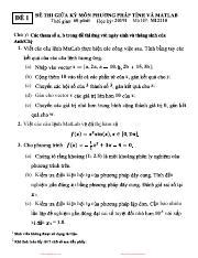 Introduction To MATLAB Solving Equations And Writing Functions Course Hero