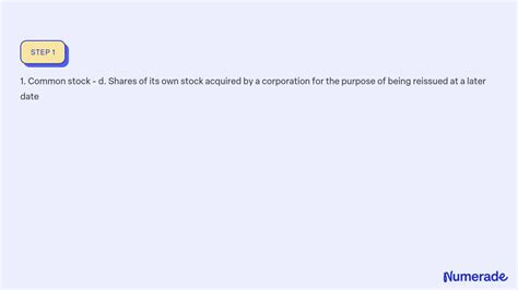 SOLVED Match The Following Definitions Or Partial Definitions To The