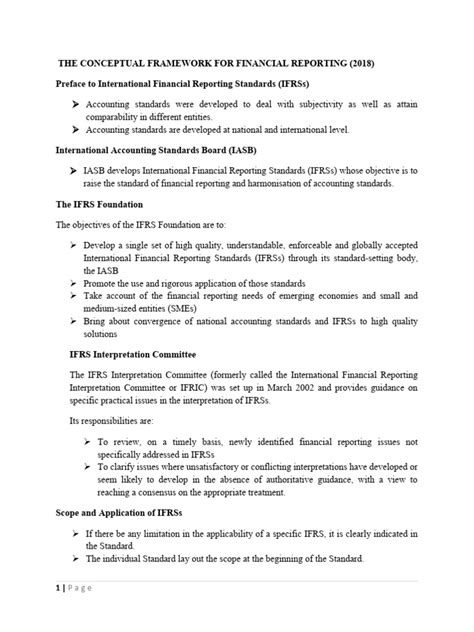 The Conceptual Framework For Financial Reporting Pdf International Financial Reporting