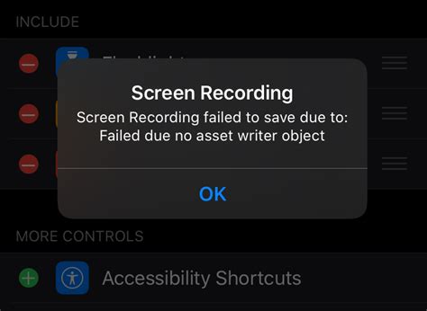 Screen Recording Failed Due To Asset Writer Fixed