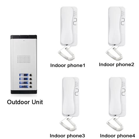 Audio Building Intercom System Phone Handset With Wire For Apartment No Visual Device Multi