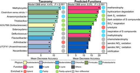 The Indicator Taxa And Predicted Functions Depending On Cropland Types