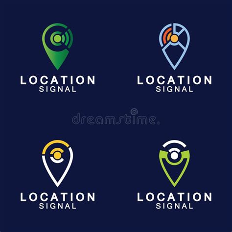 Pointer Map With Wifi Internet Signal Location Connection Icons Logo