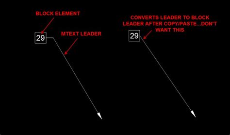 leader converts from mtext leader to block leader with copy paste autocad general autocad forums