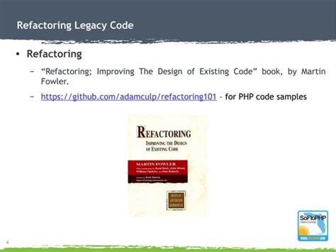Refactoring Legacy Code Ppt