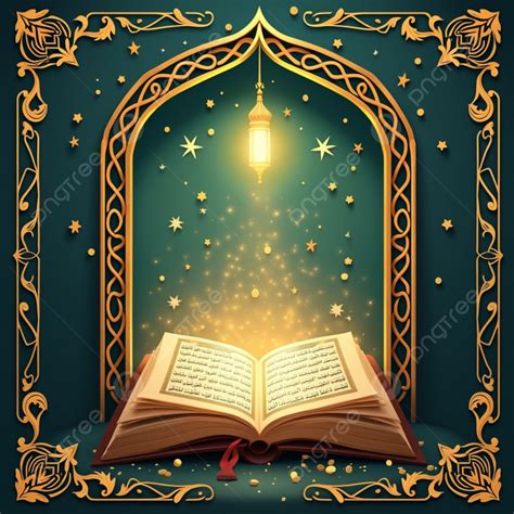 Sacred Islamic Background With Quran Illustration Quran Prayer