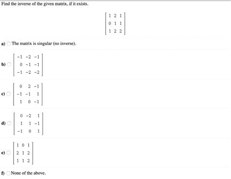 Solved Given The Following Matrices A And B Compute The