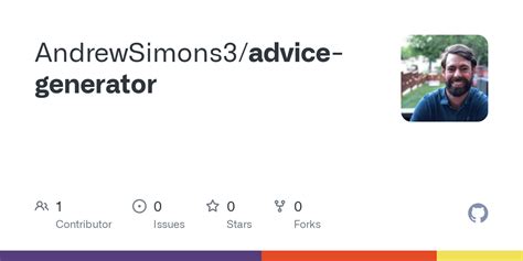 GitHub AndrewSimons Advice Generator