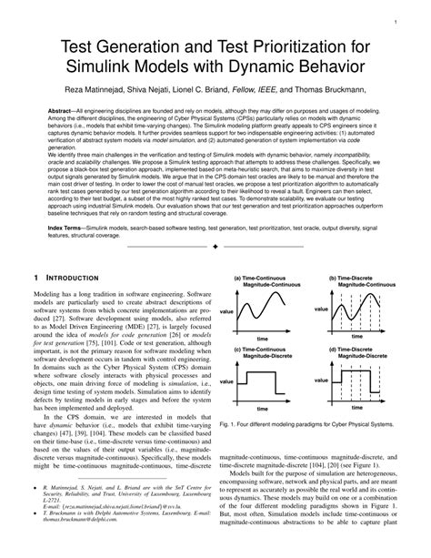 pdf test generation and test prioritization for simulink models with dynamic behavior