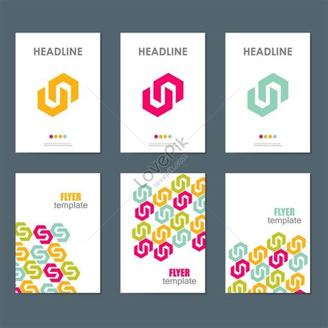 사진이 포함된 6개의 비즈니스 브로셔 디자인 레이아웃 템플릿 사진 무료 다운로드 Lovepik