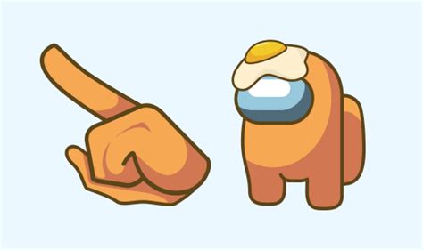 Cursor Custom Cursor Among Us Orange Character With Egg Hat For Chrome Cursor Space