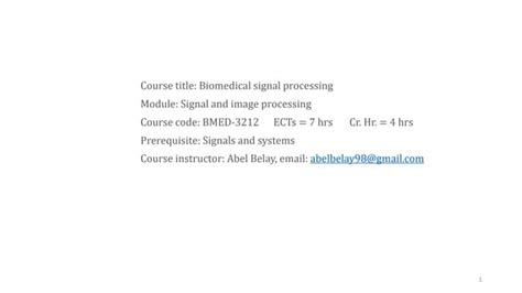 Biomedical Signals Processing Fundamentals Pptx