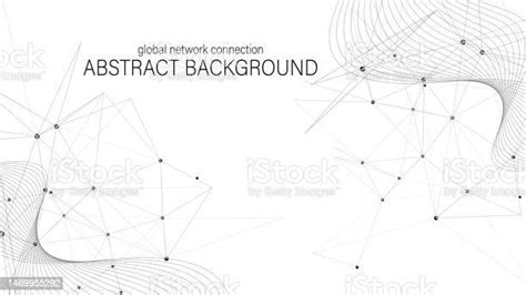Distribution Of Data Network Visualization Internet Communication Technological Background