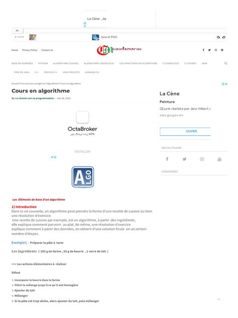 Cours En Algorithme Pdf