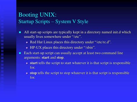 Ppt Booting And Shutting Down The Unix Operating System Powerpoint Presentation Id1297914