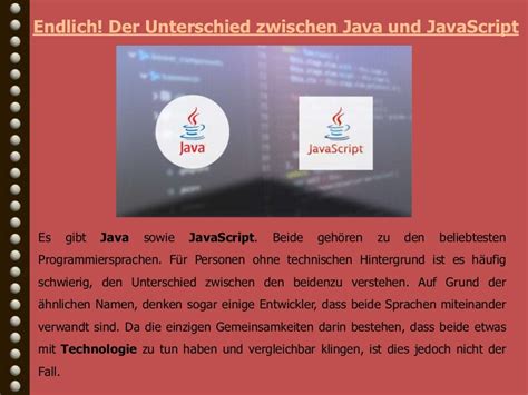 Endlich Der Unterschied Zwischen Java Und Javascript