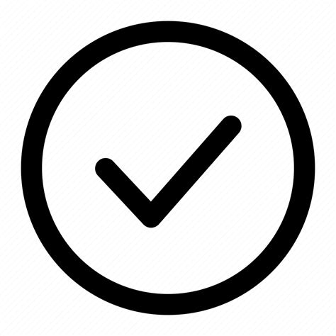 And Tick Mark Verified Check Correct Done Icon Download On