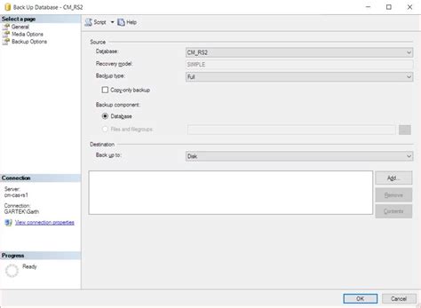 Backup Configmgr Database With Sql Server Recast Software