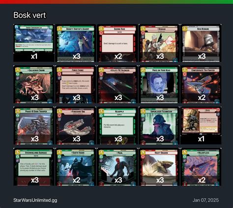 Bosk Vert Star Wars Unlimited Swu Tcg