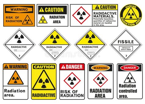 Class 6 Danger Vector Signs Radiation Sign Toxicity Sign And Poison Sign Stock Vector