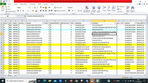 entry data microsoft excel input data pekerjaan dan tugas