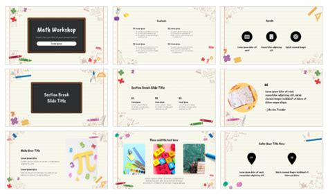 Math Education Workshop Google Slides PowerPoint Templates
