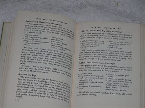 Cocktail Supper Cookbook By Marion Flexner Vintage Recipes