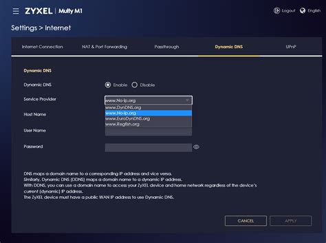 Dynamic Ddns Provider Zyxel Multy M1 Wifi 6 Ax1800 — Zyxel Community