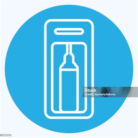 아이콘 소다 기계 주방 가전 기호에 적합합니다 파란 눈 스타일 편집 가능한 간단한 디자인 디자인 템플릿 벡터 간단한 그림 3차원