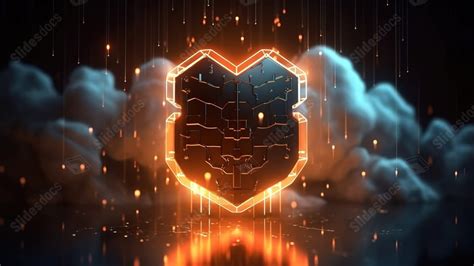 Cloud Computing Technology Illustrated By Android Robot And Cloud