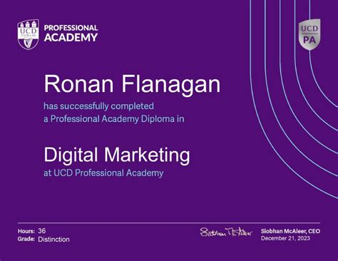 Congratulations Ronan 😊 Ucd Professional Academy