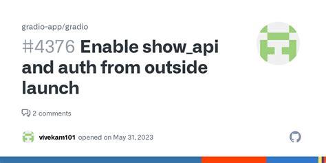 Enable Showapi And Auth From Outside Launch · Issue 4376 · Gradio Appgradio · Github