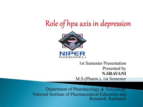 Role Of Hpa Axis In Depression Ppt 1 Pptx