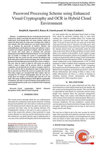 Password Processing Scheme Using Enhanced Visual Cryptography And Ocr