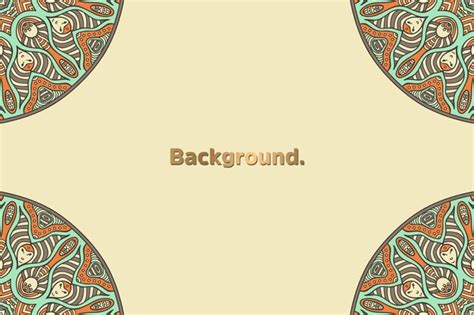 럭셔리 골드 배경 블랙 만다라 프리미엄 벡터