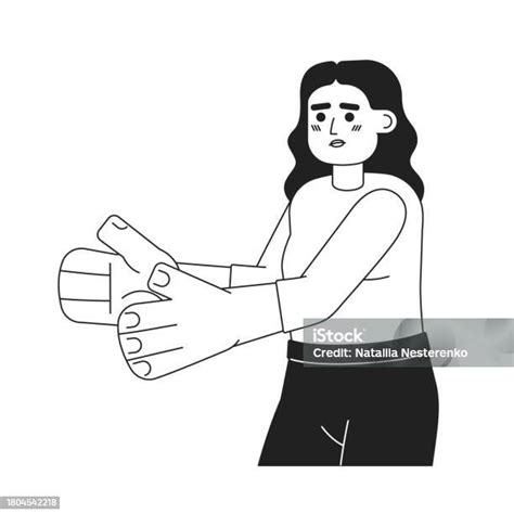 불행한 젊은 여자 단색 평면 벡터 캐릭터 2차 도형에 대한 스톡 벡터 아트 및 기타 이미지 2차 도형 갈색 머리 긴 머리 Istock