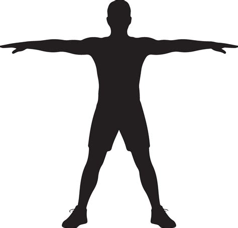 Silhouette Of Man Stretching Arms Outward 71257090 Vector Art At Vecteezy