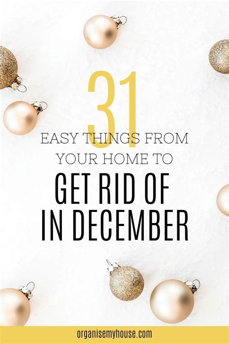 Things To Get Rid Of In December Free Clutter Checklist