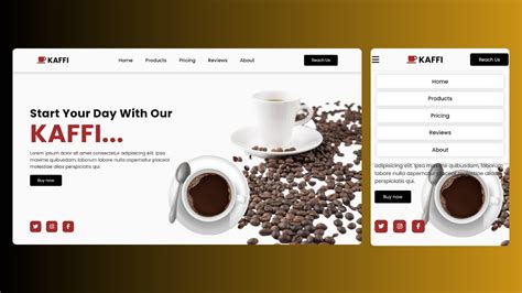 How To Make A Responsive Coffee Shop Website Design Using Html And Css Youtube
