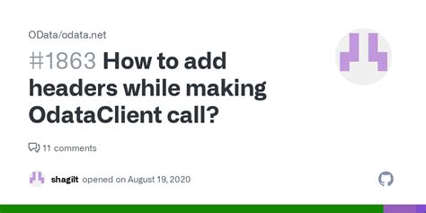 How To Add Headers While Making Odataclient Call · Issue 1863 · Odata