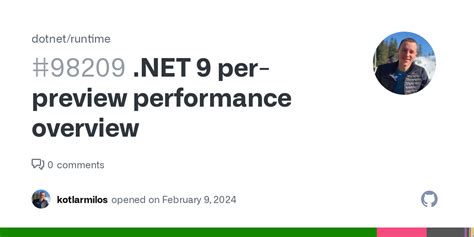NET Per Preview Performance Overview Issue Dotnet Runtime GitHub
