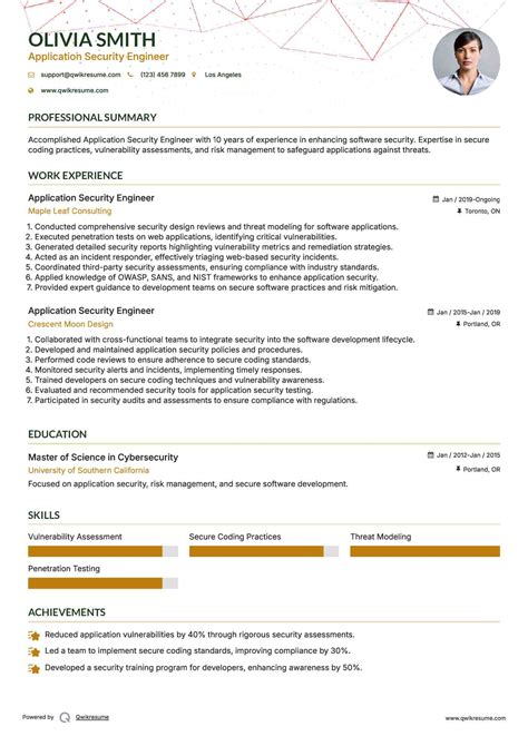 10 Application Security Engineer Resume Samples And Templates For 2025