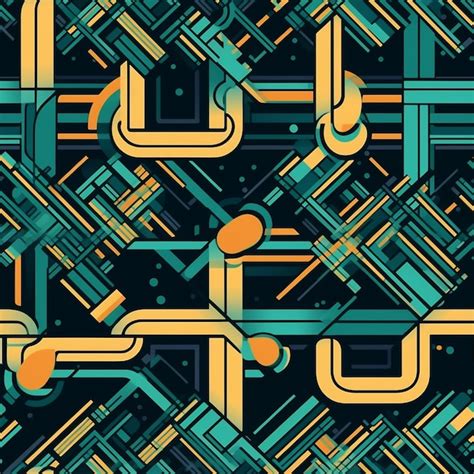 Premium Ai Image General Circuitry Pattern Illustration Repeating